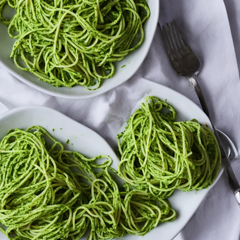 Pasta med rucolapesto