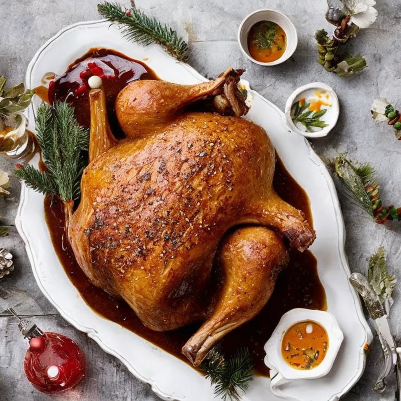 Klassisk dansk juleand med sauce
