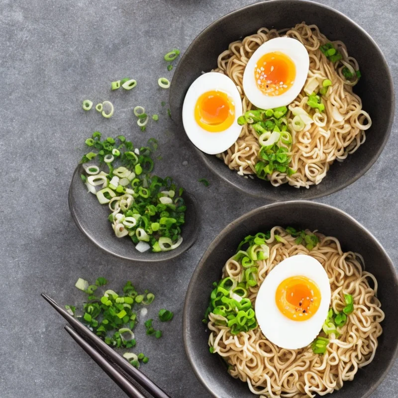 Ramen nudler med æg og tofu