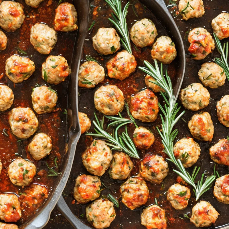 Kalkunfrikadeller med rosmarin